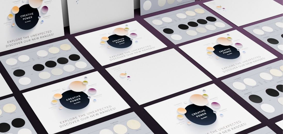 Innovación: Tarjetón de muestras Creative Power | Antalis ES